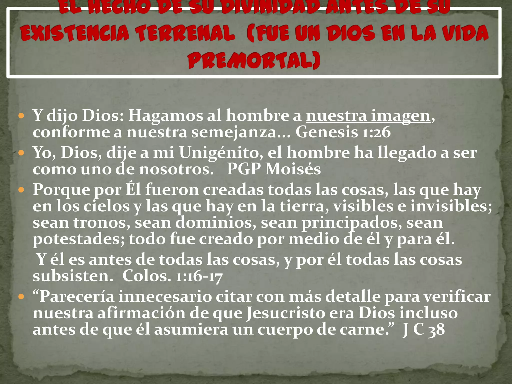 Jesus the Christ in SPANISH | PPTX | Christianity | Religion & Spirituality