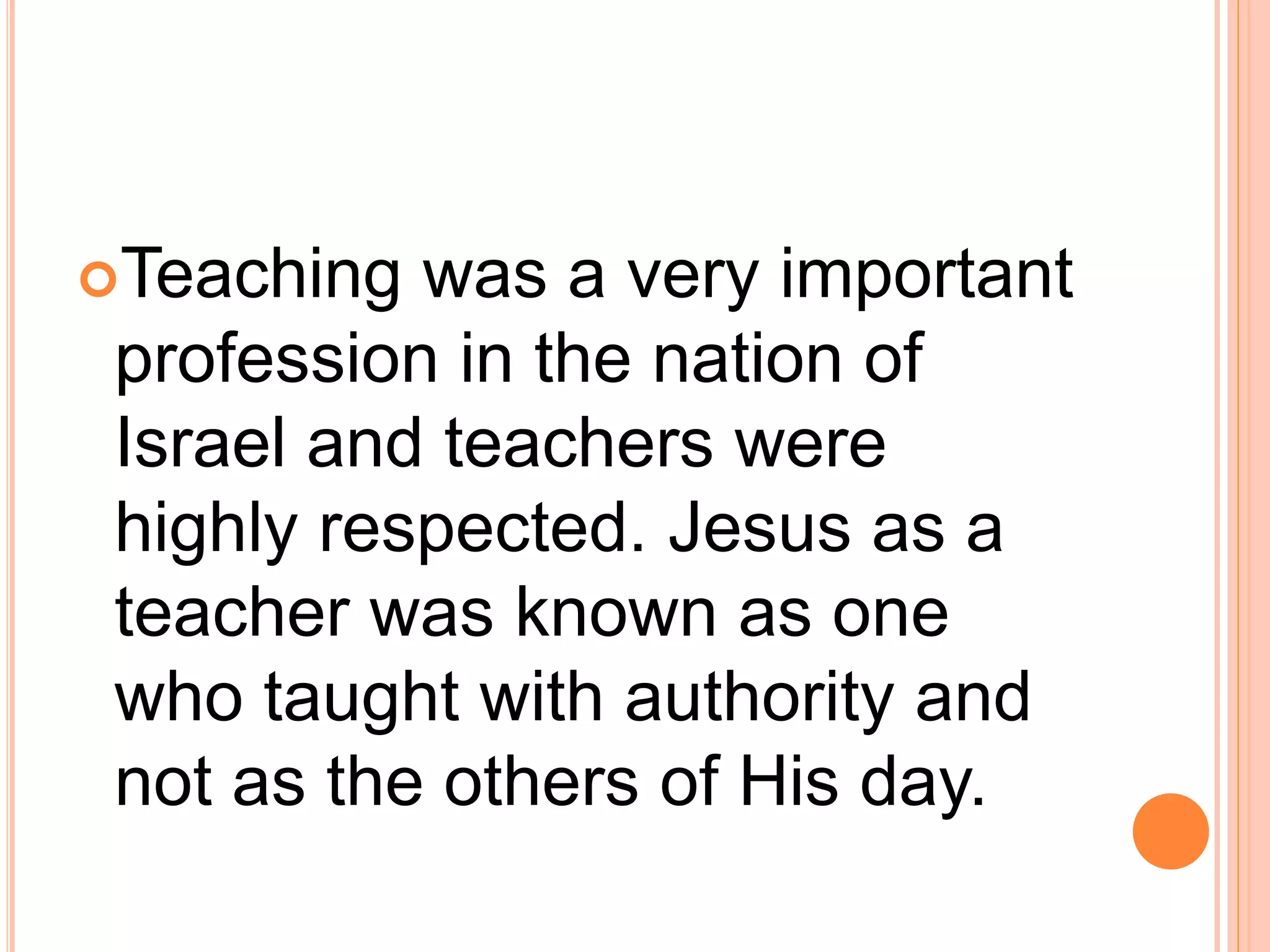 Jesus the master teacher | PPTX