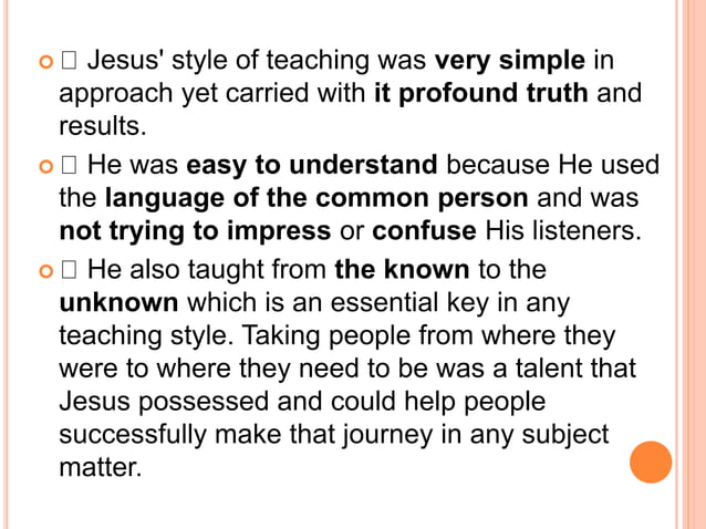 Jesus the master teacher | PPTX