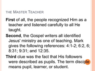 Jesus the master teacher | PPTX