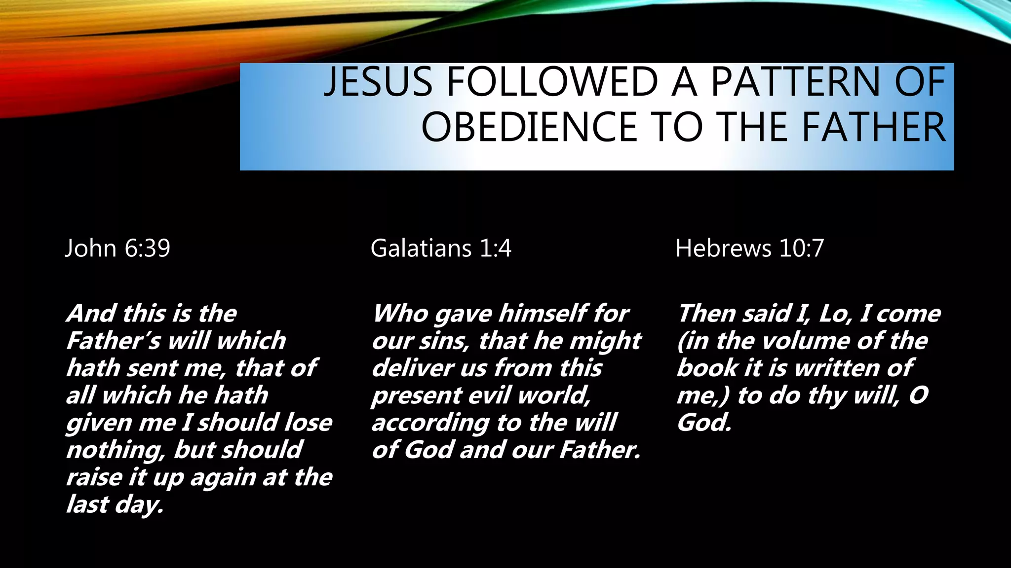 Jesus the obedient son | PPTX | Christianity | Religion & Spirituality