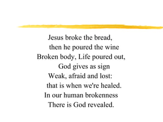 Jesus took the bread | PPS