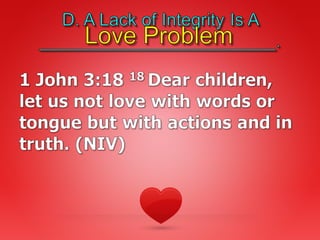 Jesus Values Integrity | PPT