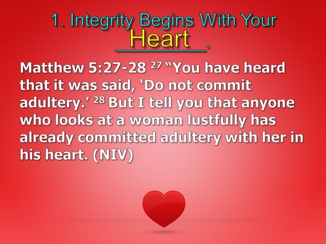 Jesus Values Integrity | PPT