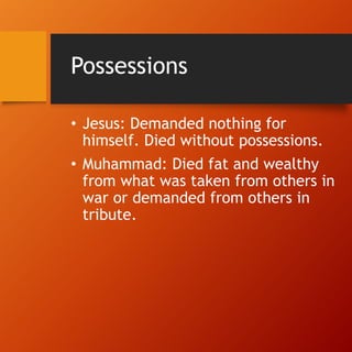 Jesus vs muhammad | PPTX | Christianity | Religion & Spirituality