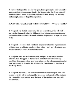 Jesus was addressing the sorrowing women | DOCX