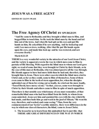 Jesus was a free agent | DOCX