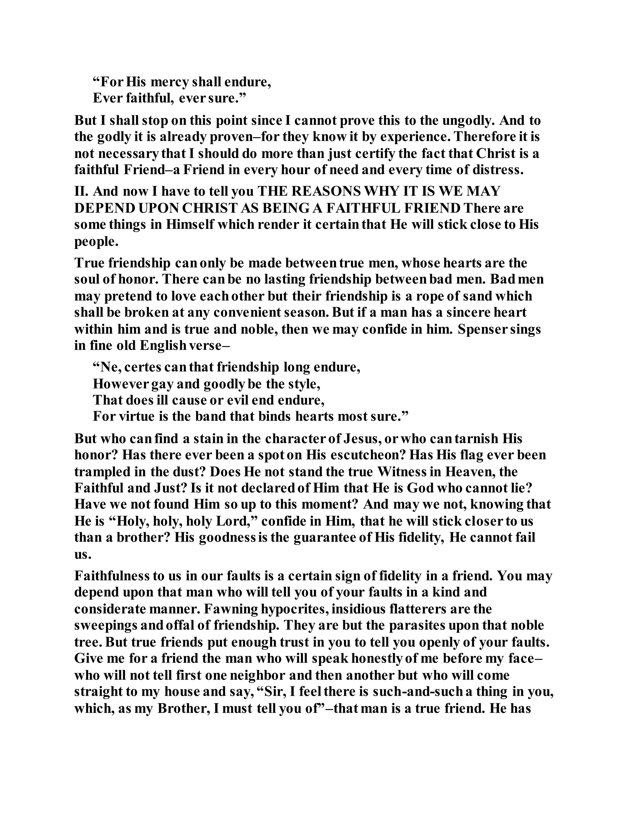 Jesus was a friend that sticks closer than a brother | DOCX