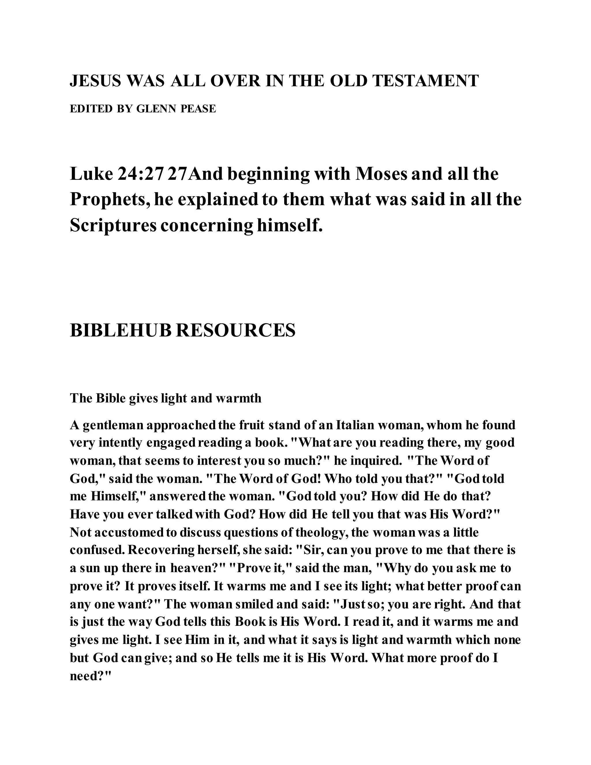 Jesus was all over in the old testament | PDF