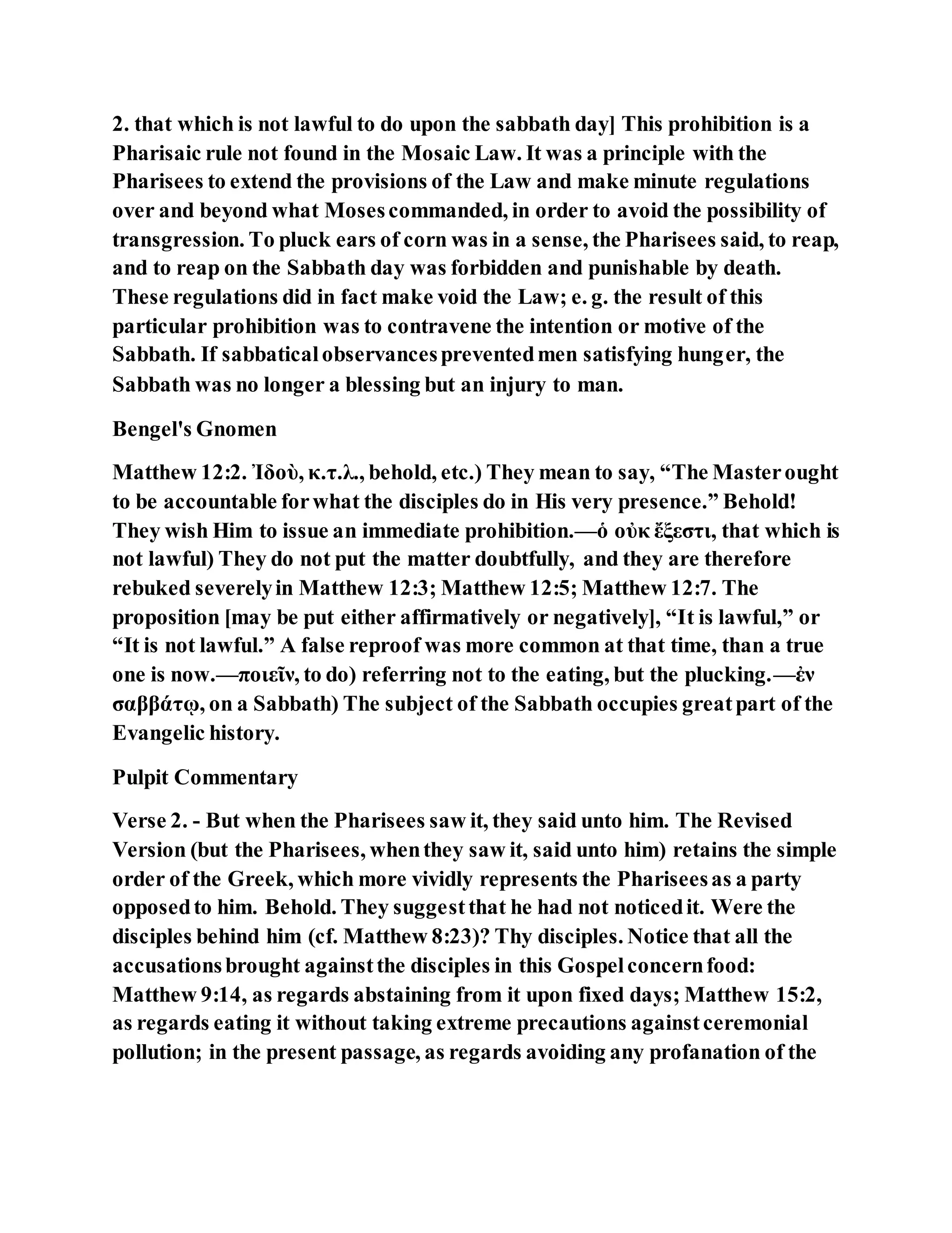 Jesus was allowing exceptions to the rules | PDF