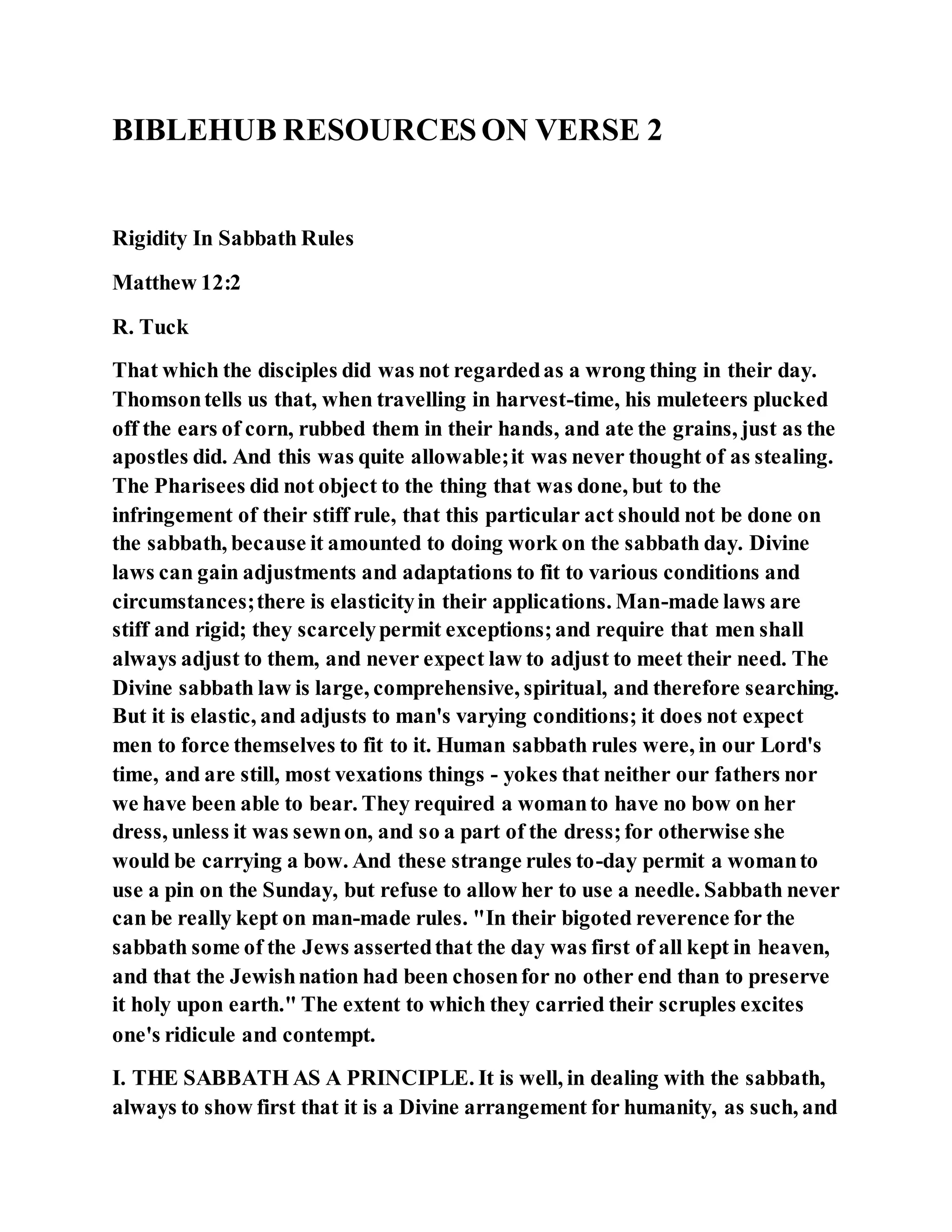 Jesus was allowing exceptions to the rules | PDF