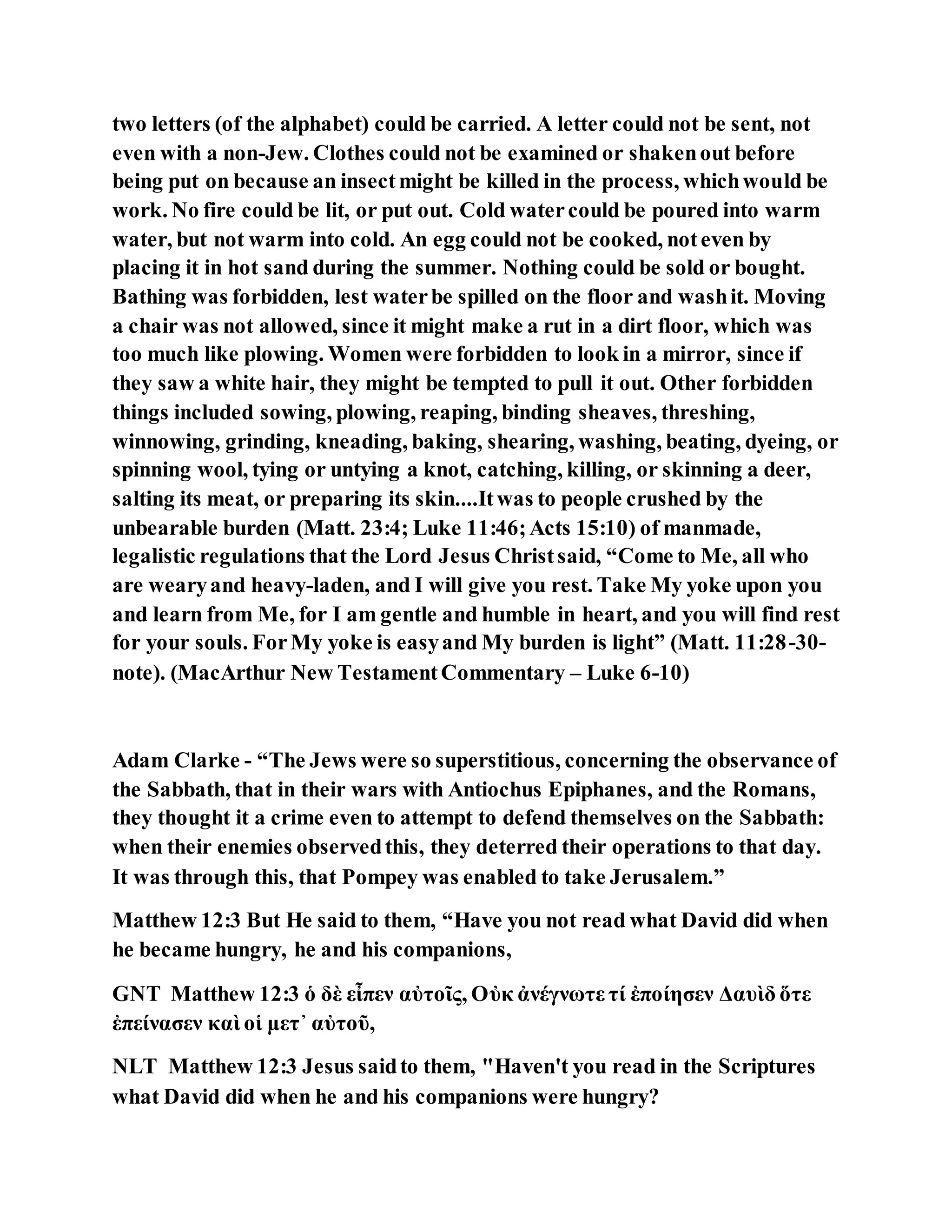 Jesus was allowing exceptions to the rules | PDF