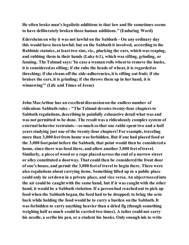 Jesus was allowing exceptions to the rules | PDF