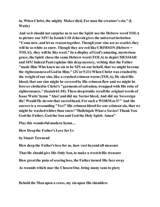 Jesus was a man become worm | DOCX