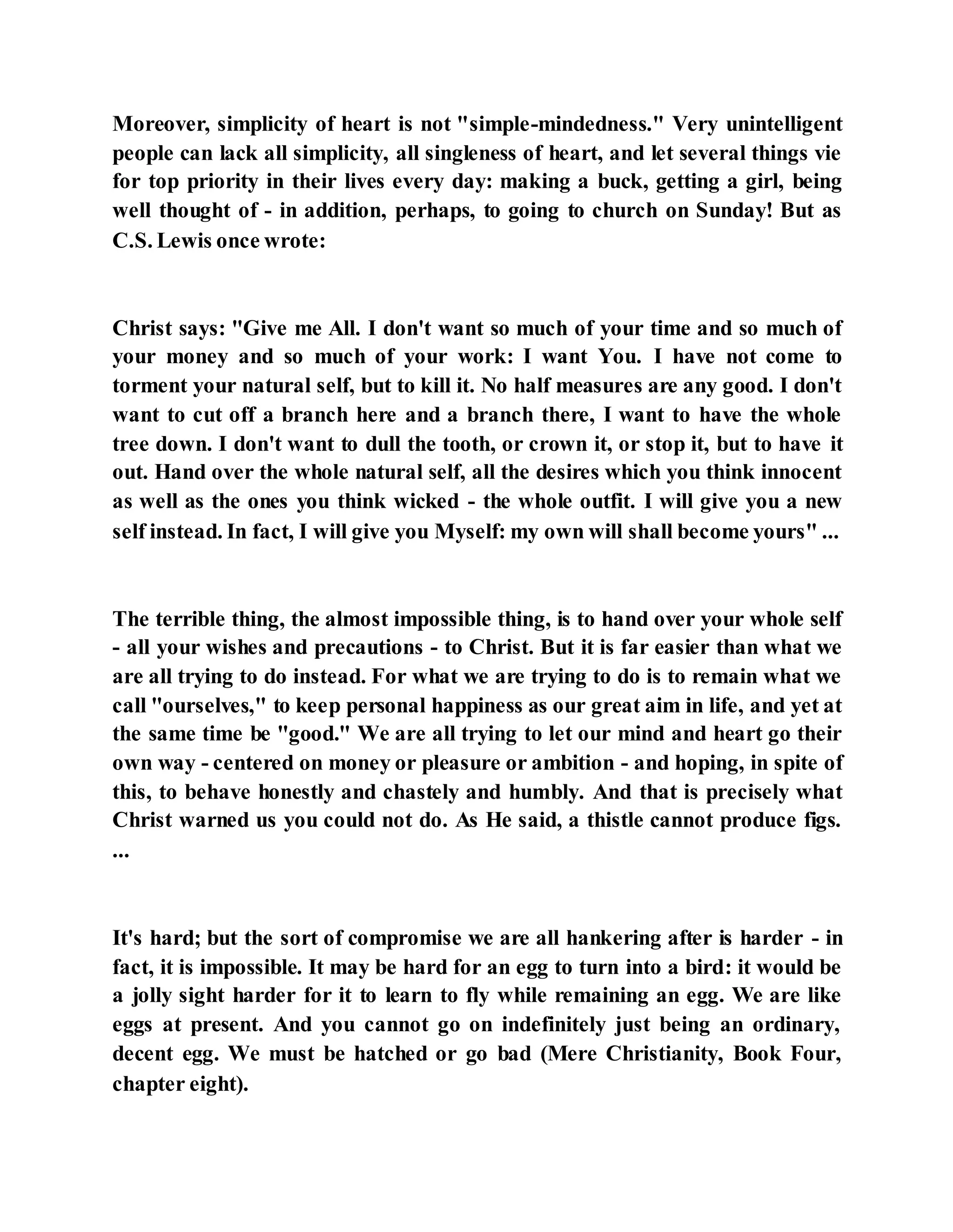 Jesus was a man of simplicity | PDF