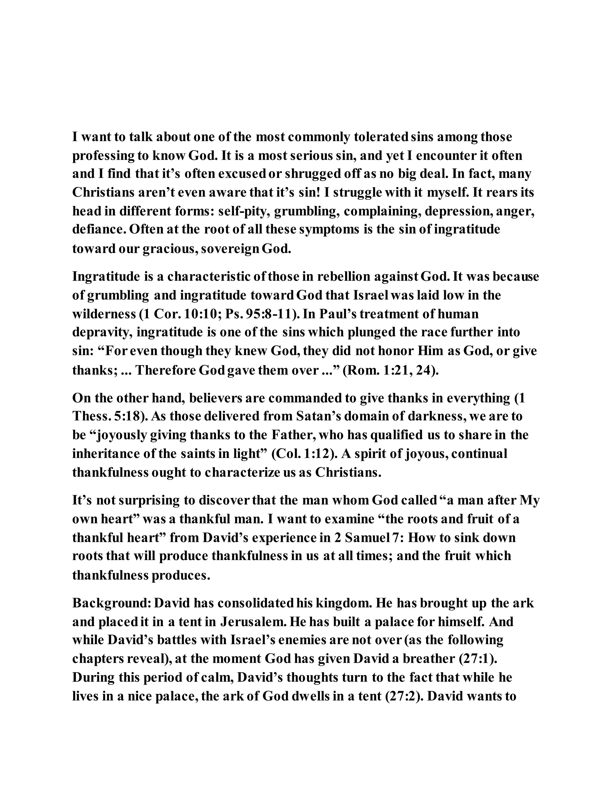 Jesus was a man of thankfulness | DOCX