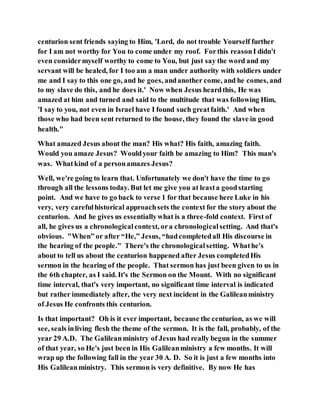 Jesus was amazed at a gentiles faith | PDF