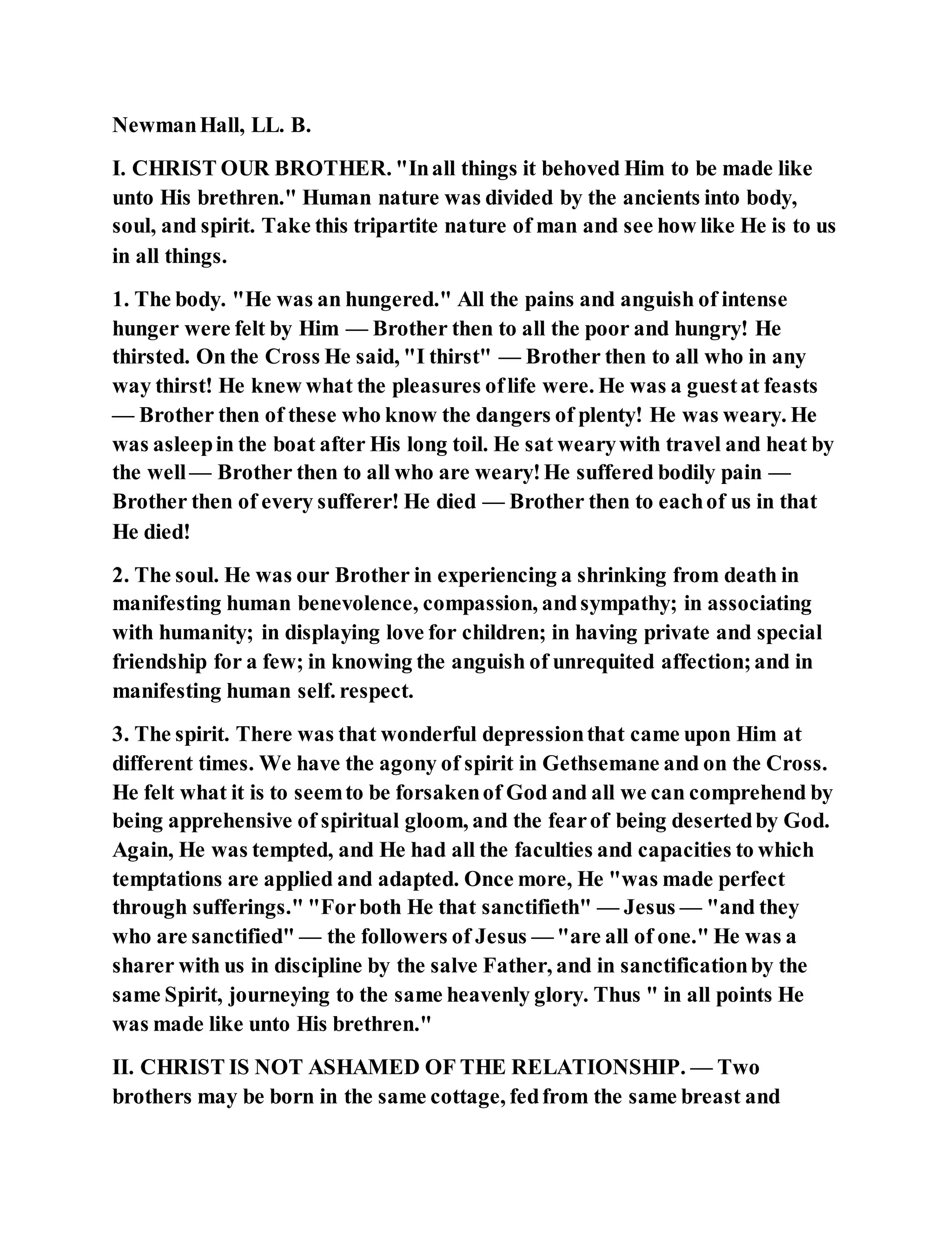 Jesus was and is our brother | PDF