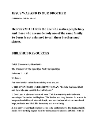 Jesus was and is our brother | PDF
