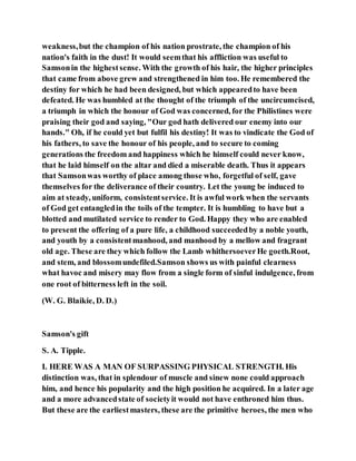 Jesus was announcing the birth of samson | DOCX