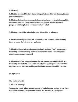 Jesus was announcing the birth of samson | DOCX