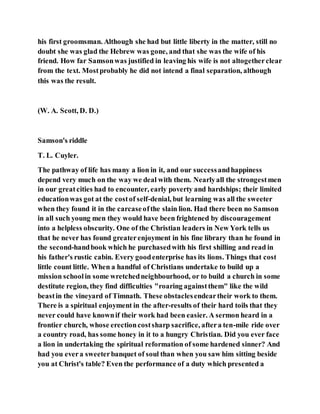 Jesus was announcing the birth of samson | DOCX