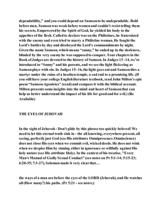 Jesus was announcing the birth of samson | DOCX