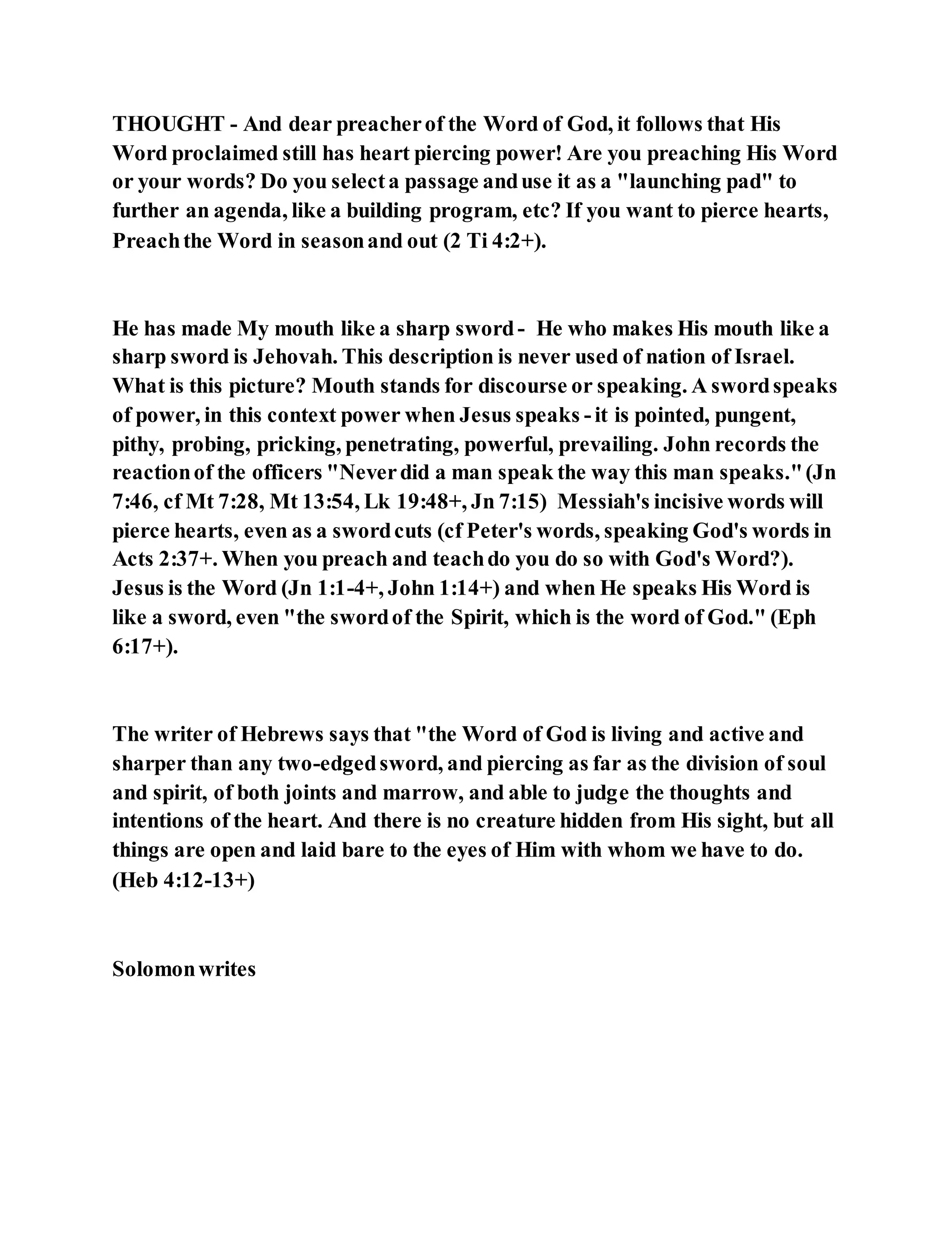 Jesus was a polished arrow | DOCX