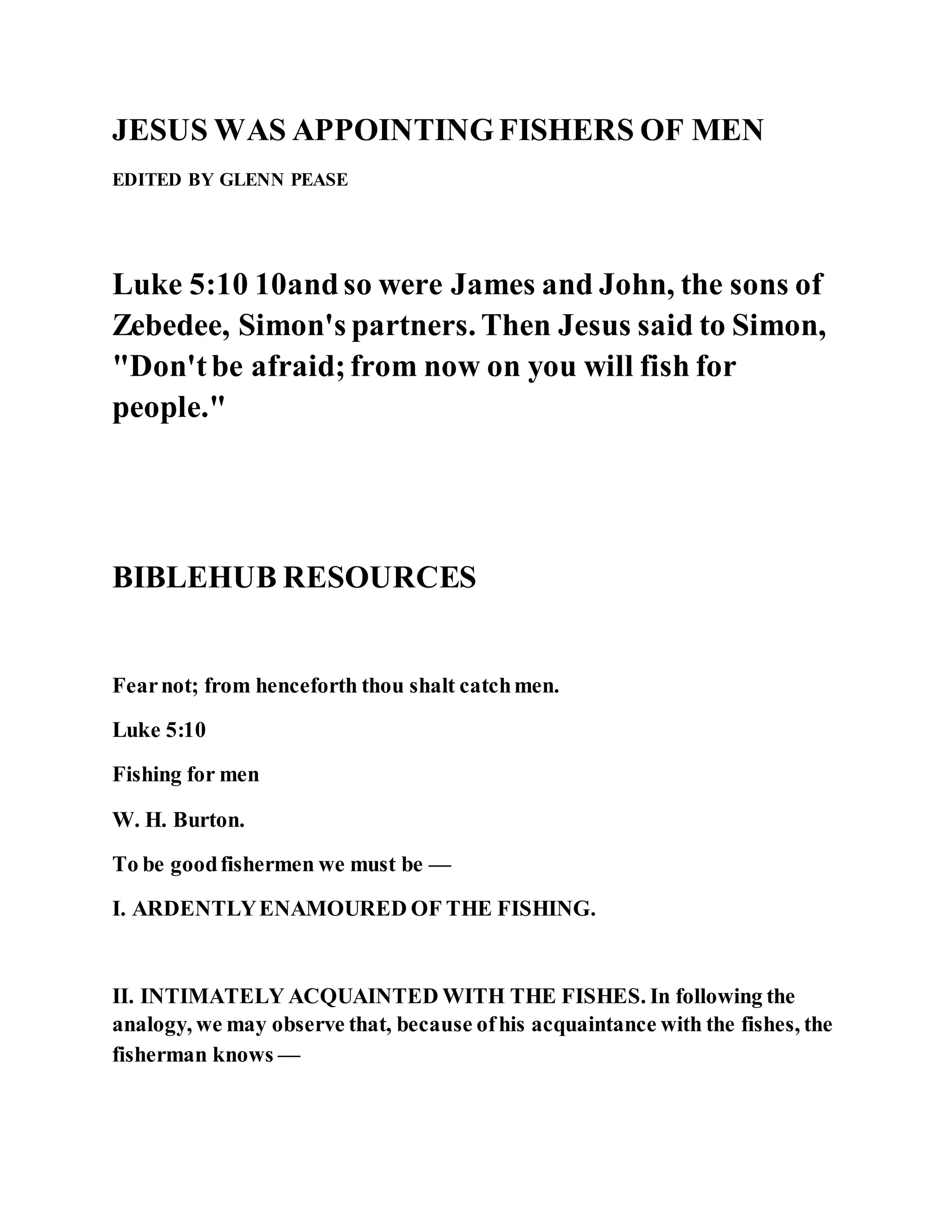 Jesus was appointing fishers of men | PDF