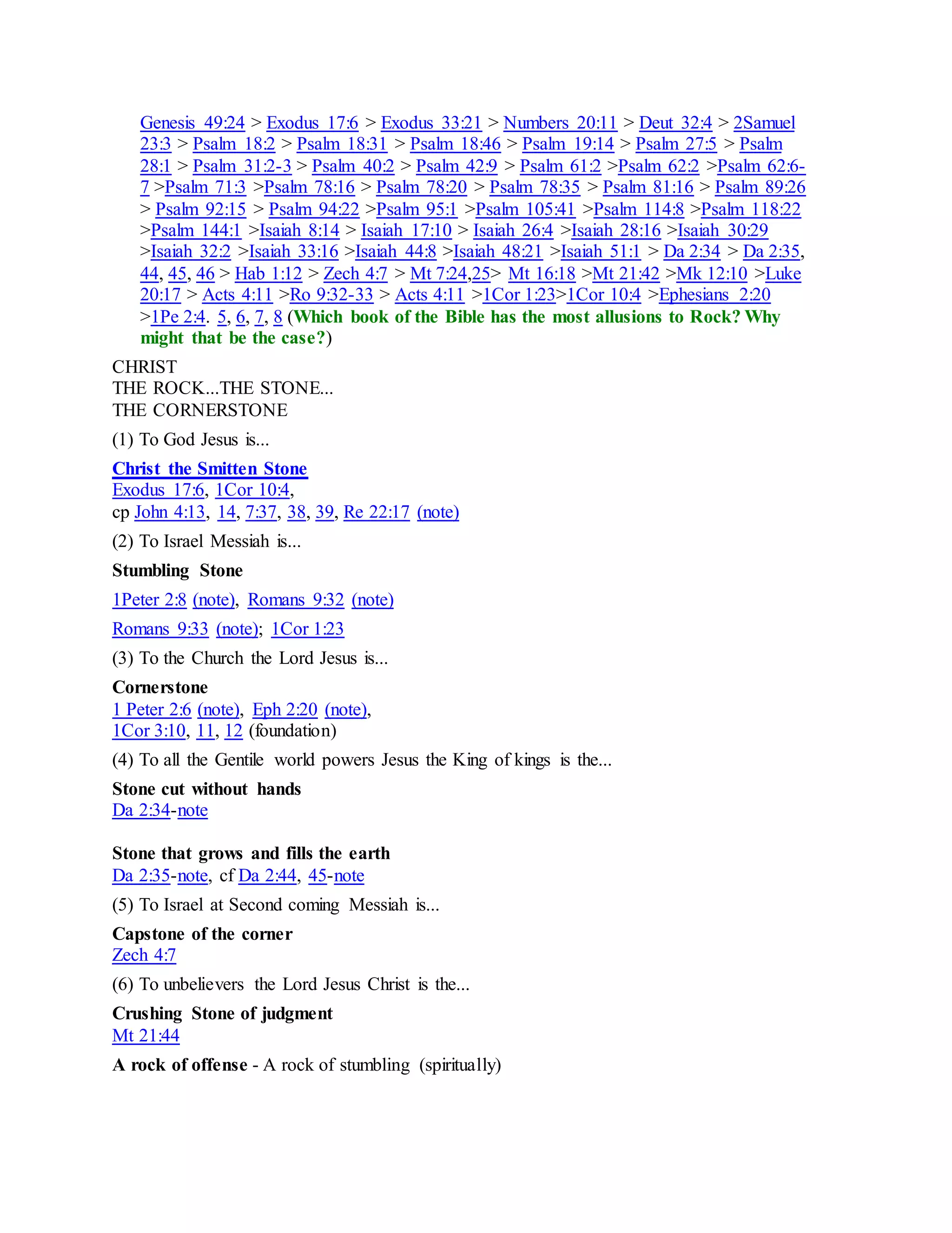 Jesus was a stone of stumbling | DOCX | Judaism | Religion & Spirituality