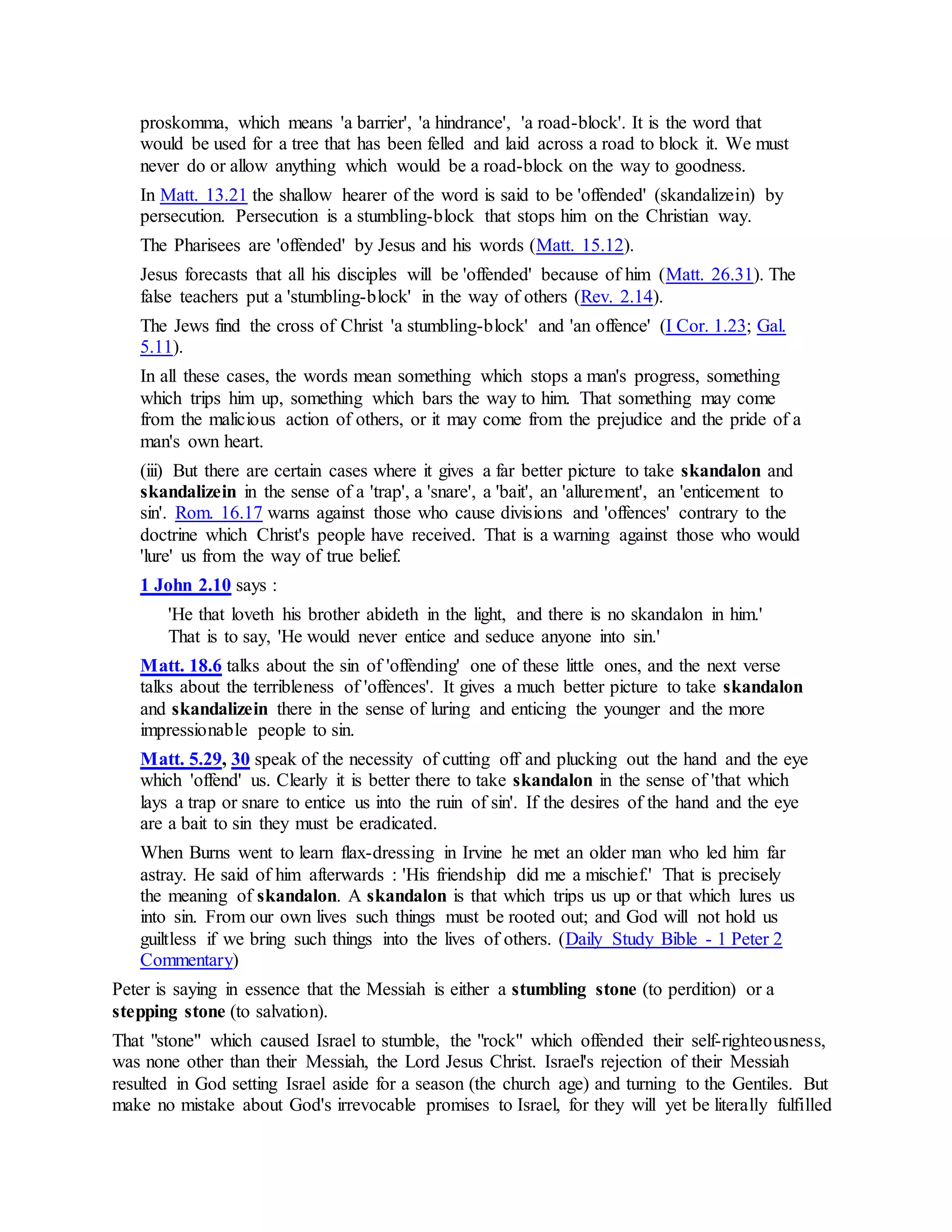 Jesus was a stone of stumbling | DOCX | Judaism | Religion & Spirituality