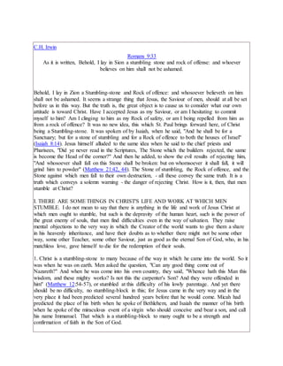 Jesus was a stone of stumbling | DOCX