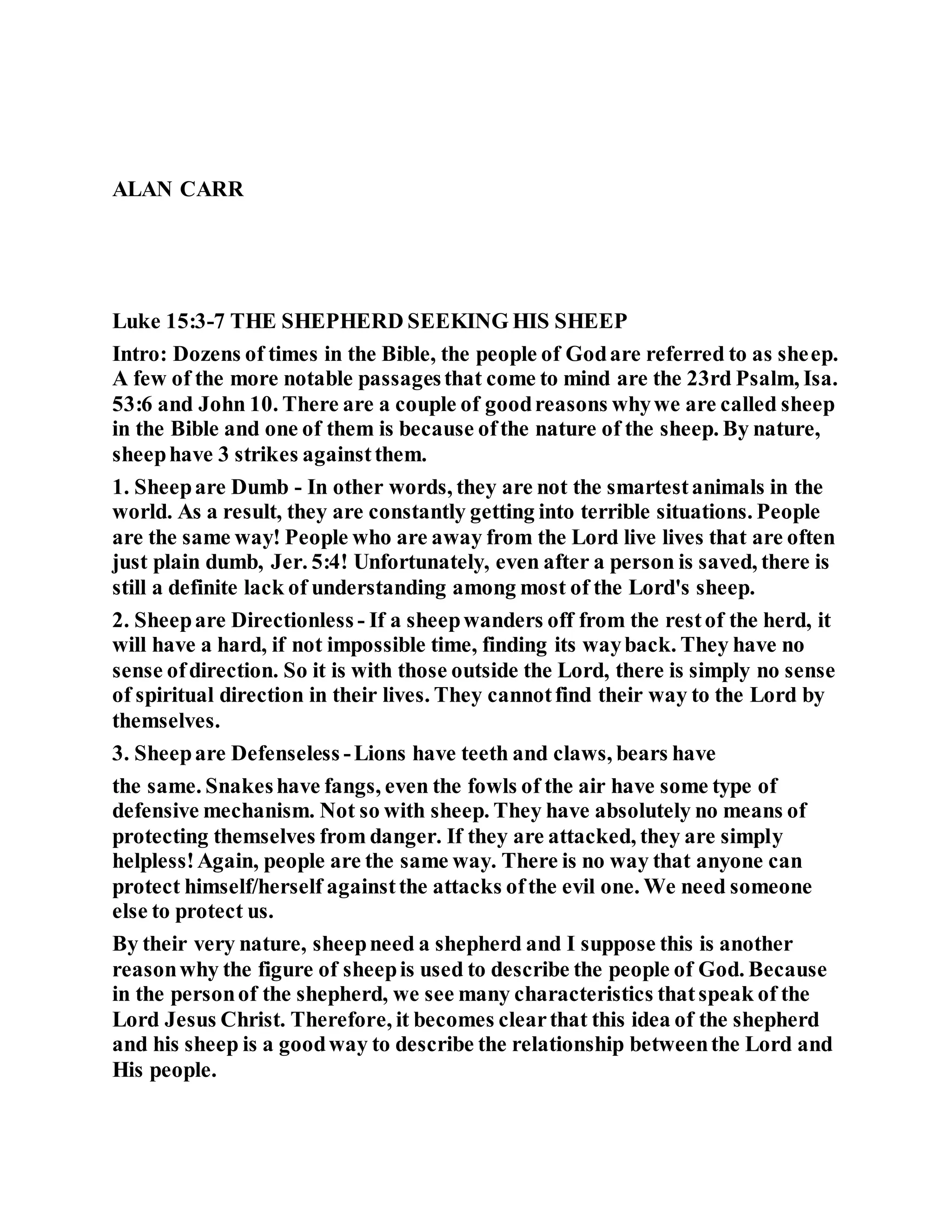 Jesus was a successful shepherd | DOCX