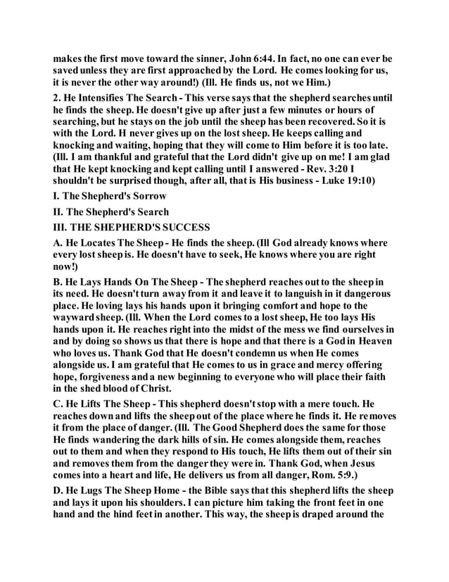 Jesus was a successful shepherd | PDF