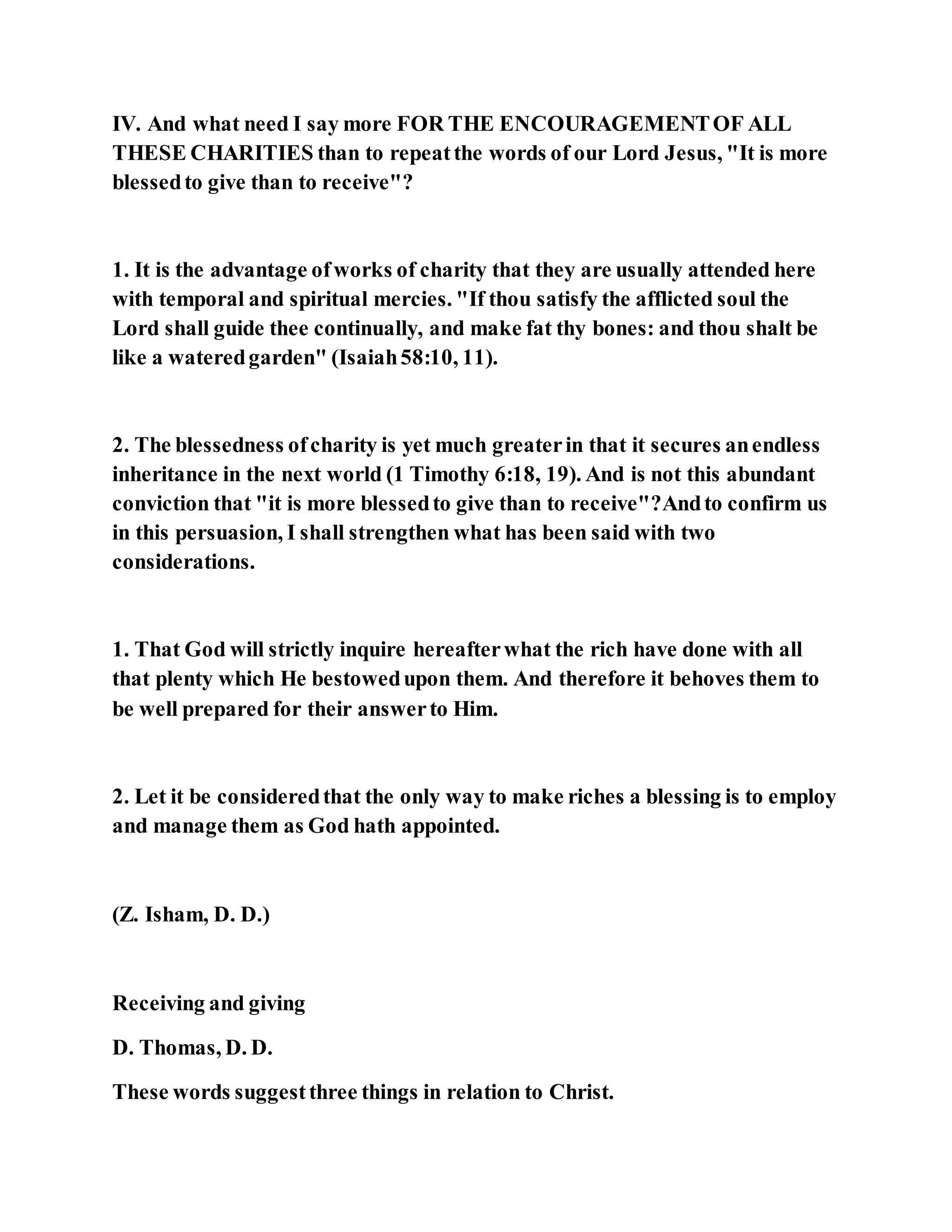 Jesus was blessing the giver | DOCX