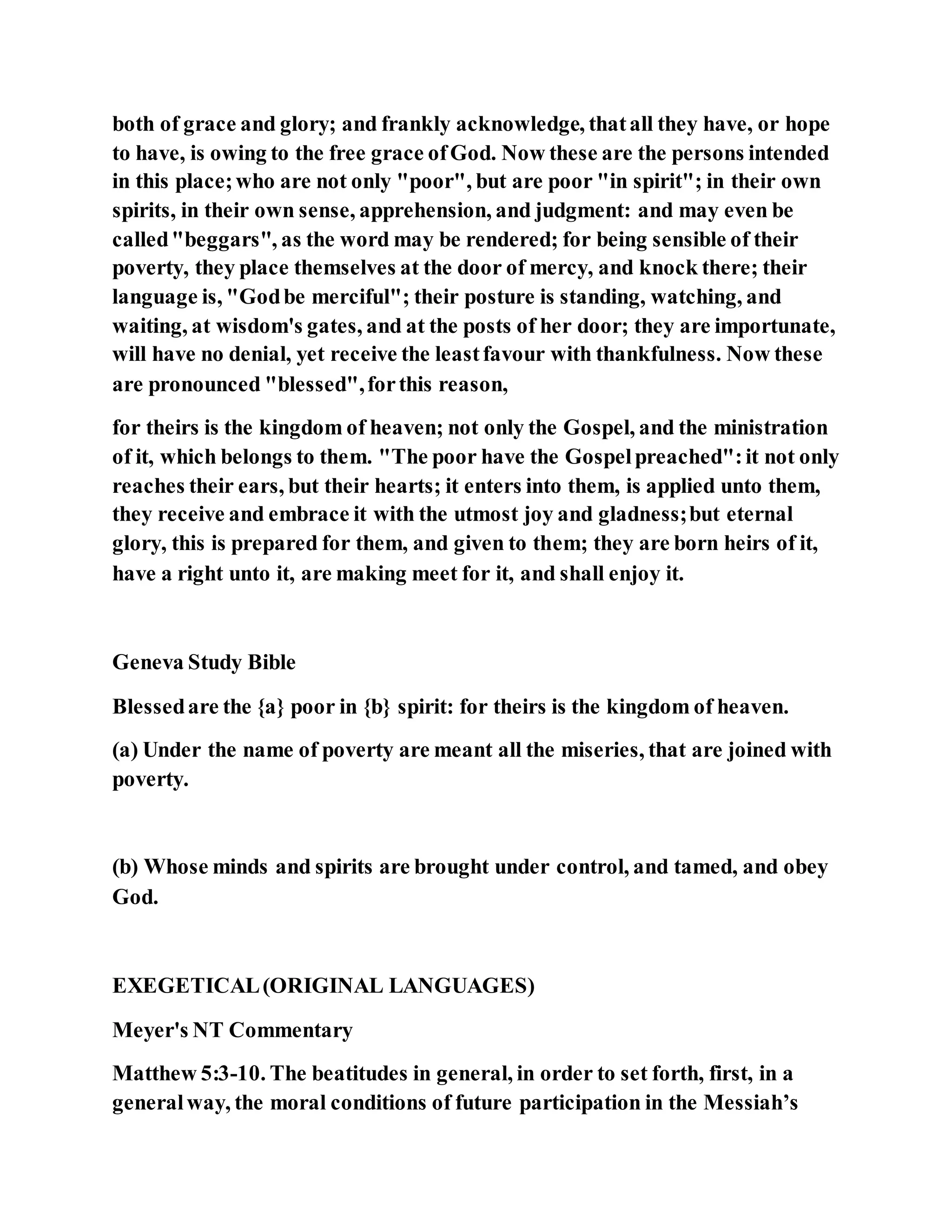 Jesus was blessing the poor in spirit | PDF