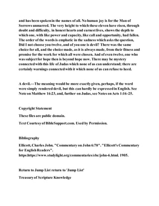 Jesus was calling judas a devil | DOCX