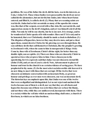 Jesus was calling judas a devil | DOCX