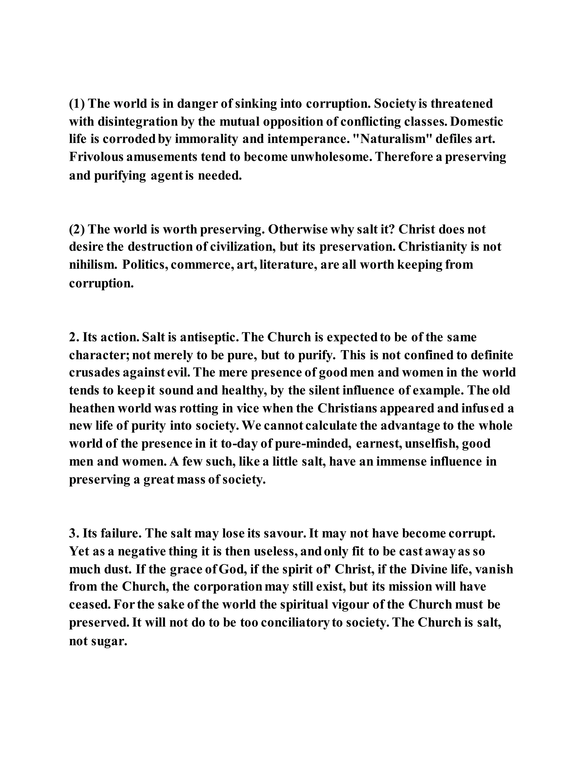 Jesus was calling us salt of the earth | PDF