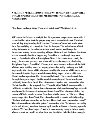 Jesus was clear, none need go away | PDF