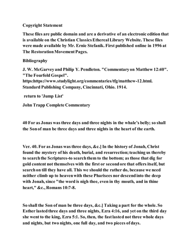 Jesus was comparing himself to jonah | PDF