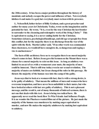 Jesus was convicting all men of adultery | PDF