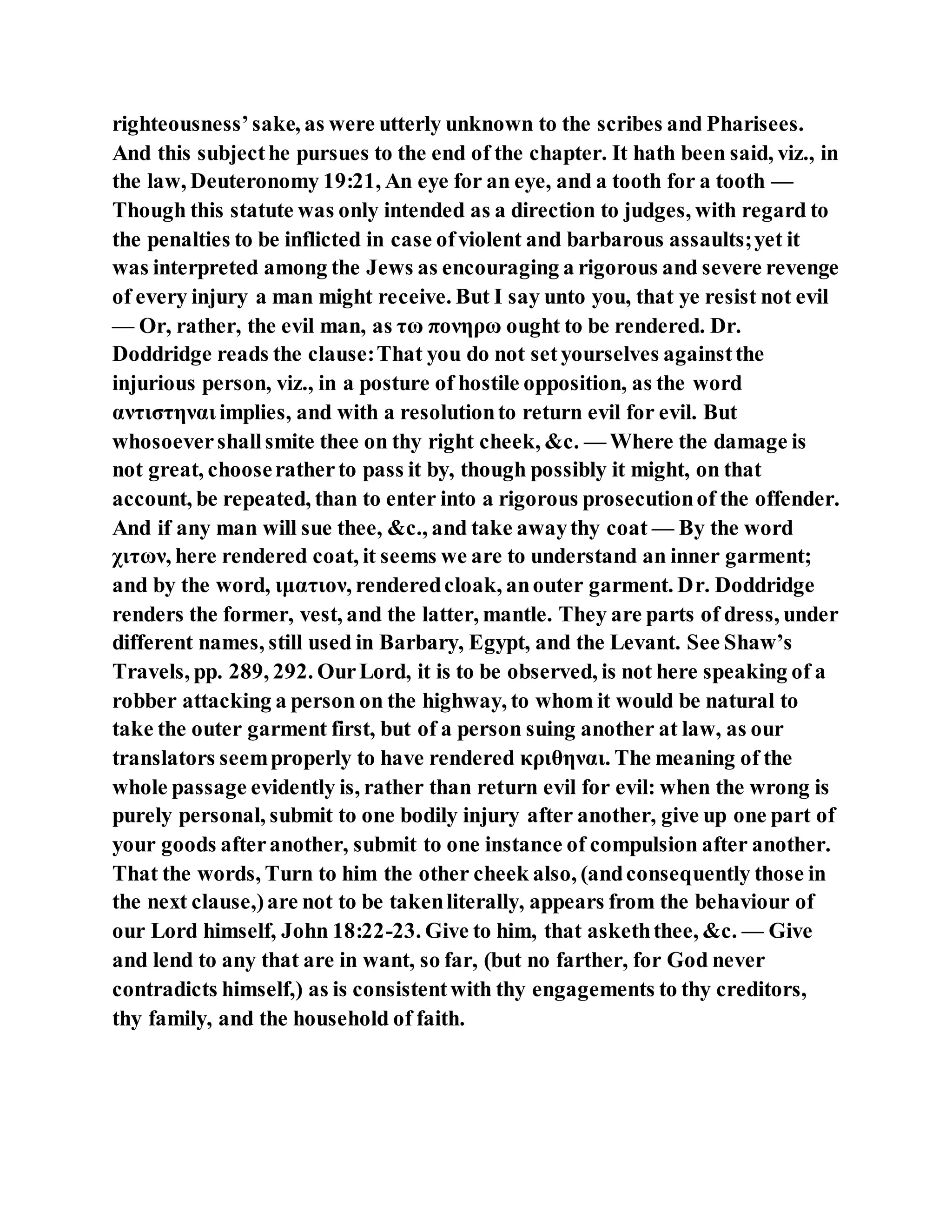 Jesus was correcting the eye for an eye law | DOCX