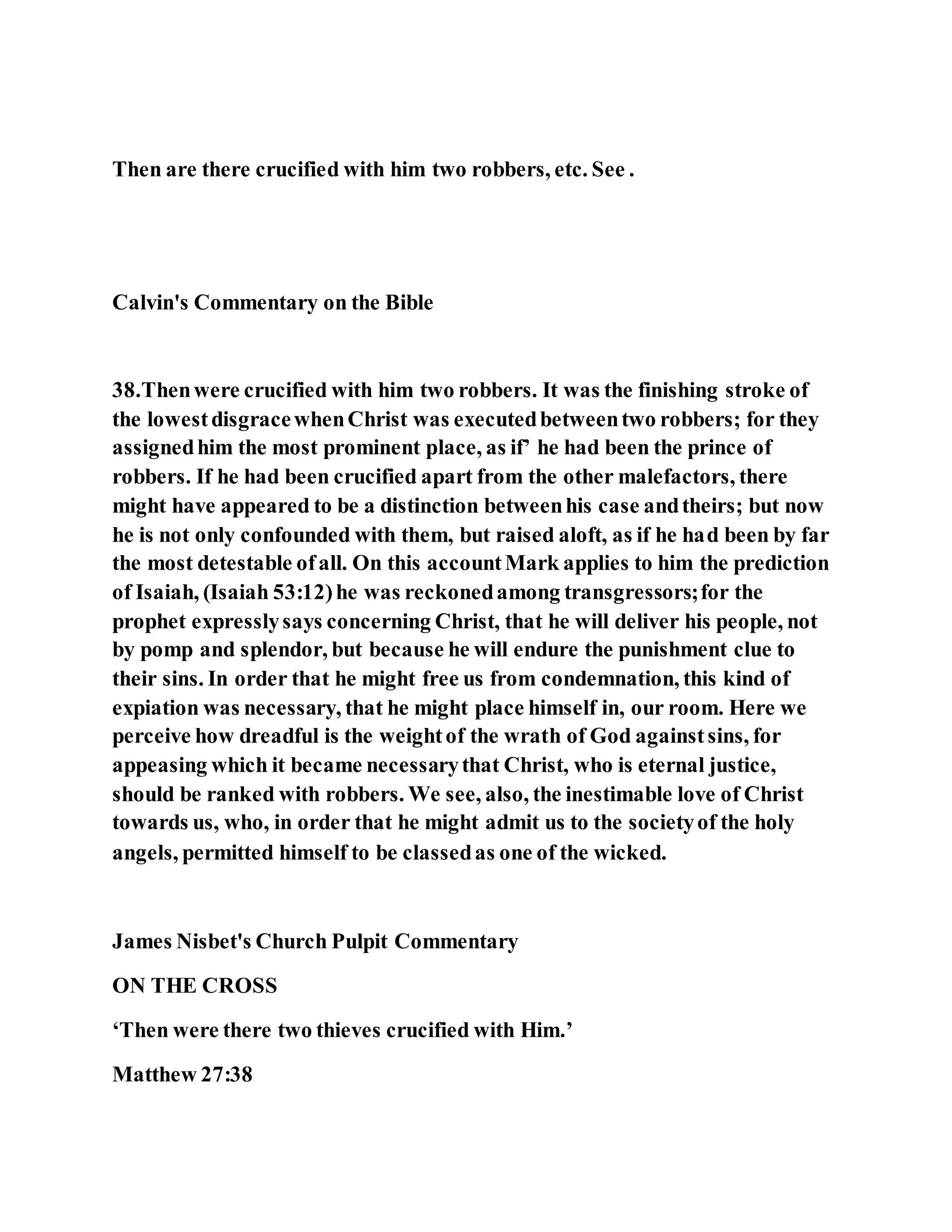 Jesus was crucified between two thieves | DOCX