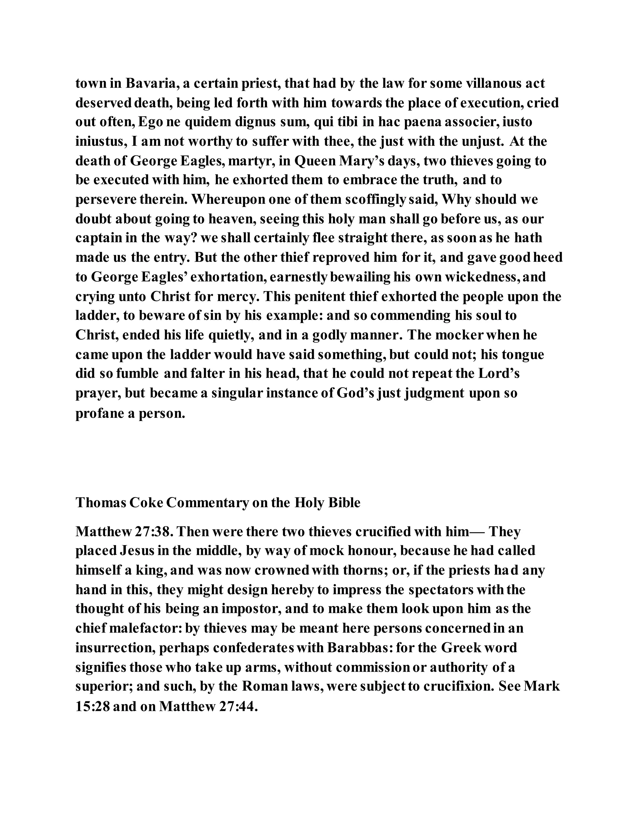 Jesus was crucified between two thieves | DOCX