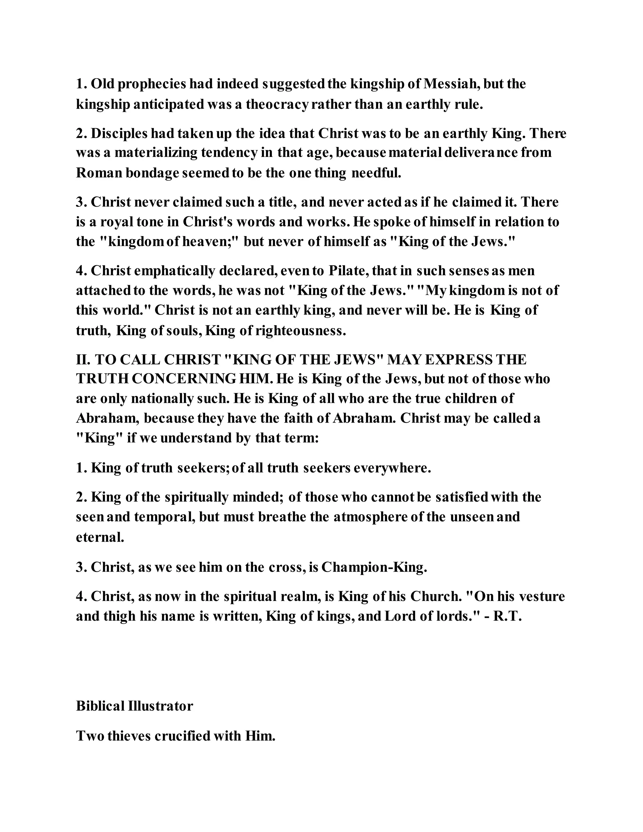 Jesus was crucified between two thieves | DOCX