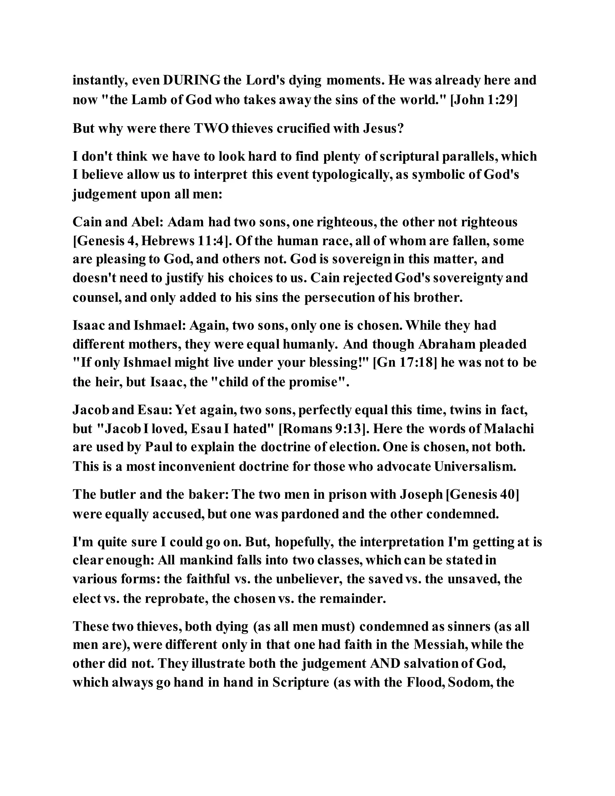 Jesus was crucified between two thieves | DOCX