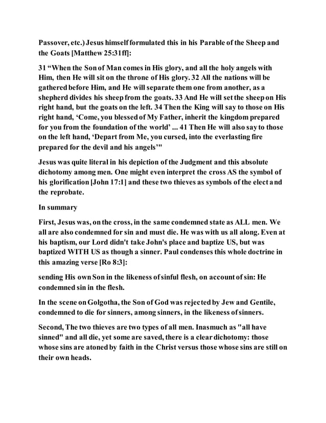 Jesus was crucified between two thieves | PDF