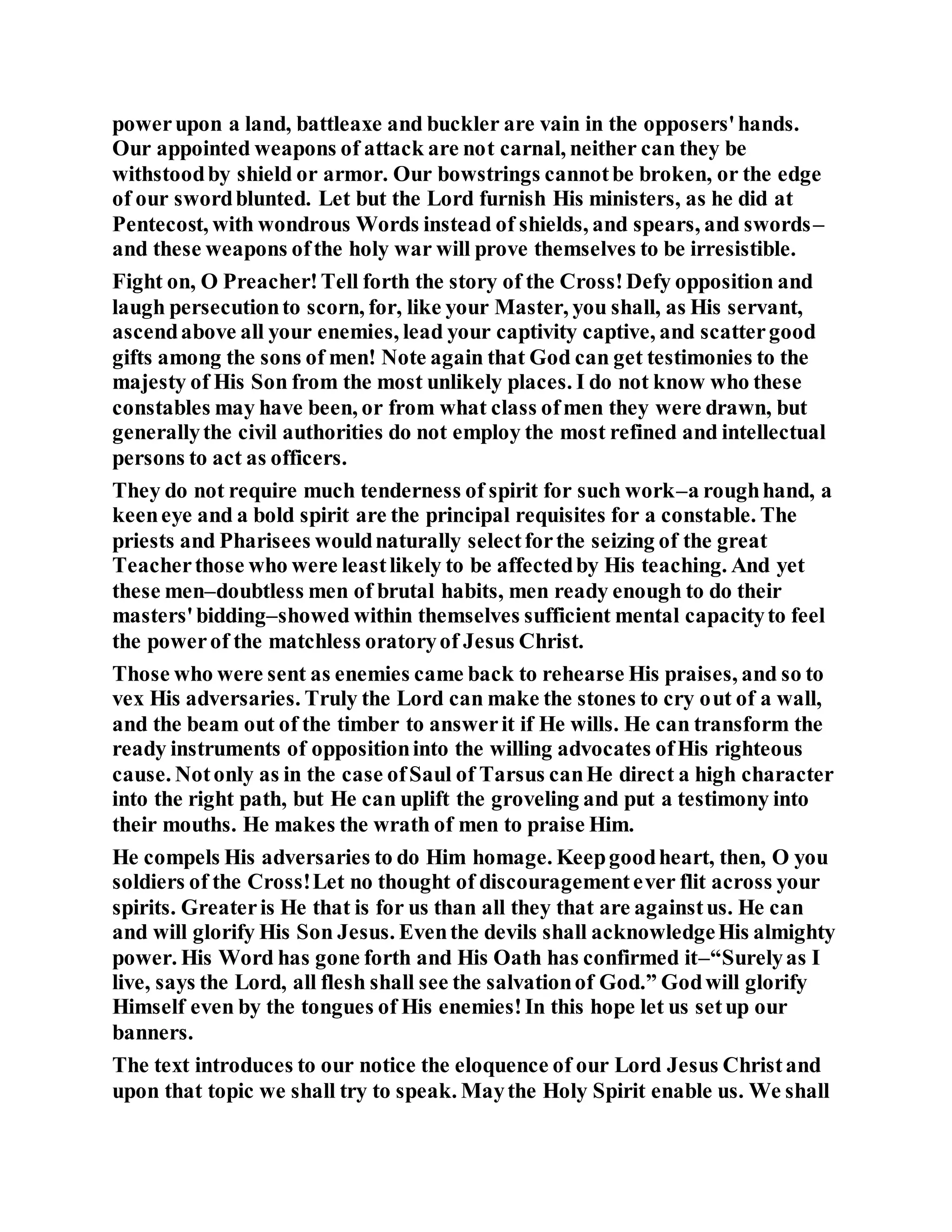 Jesus was eloquent | DOCX