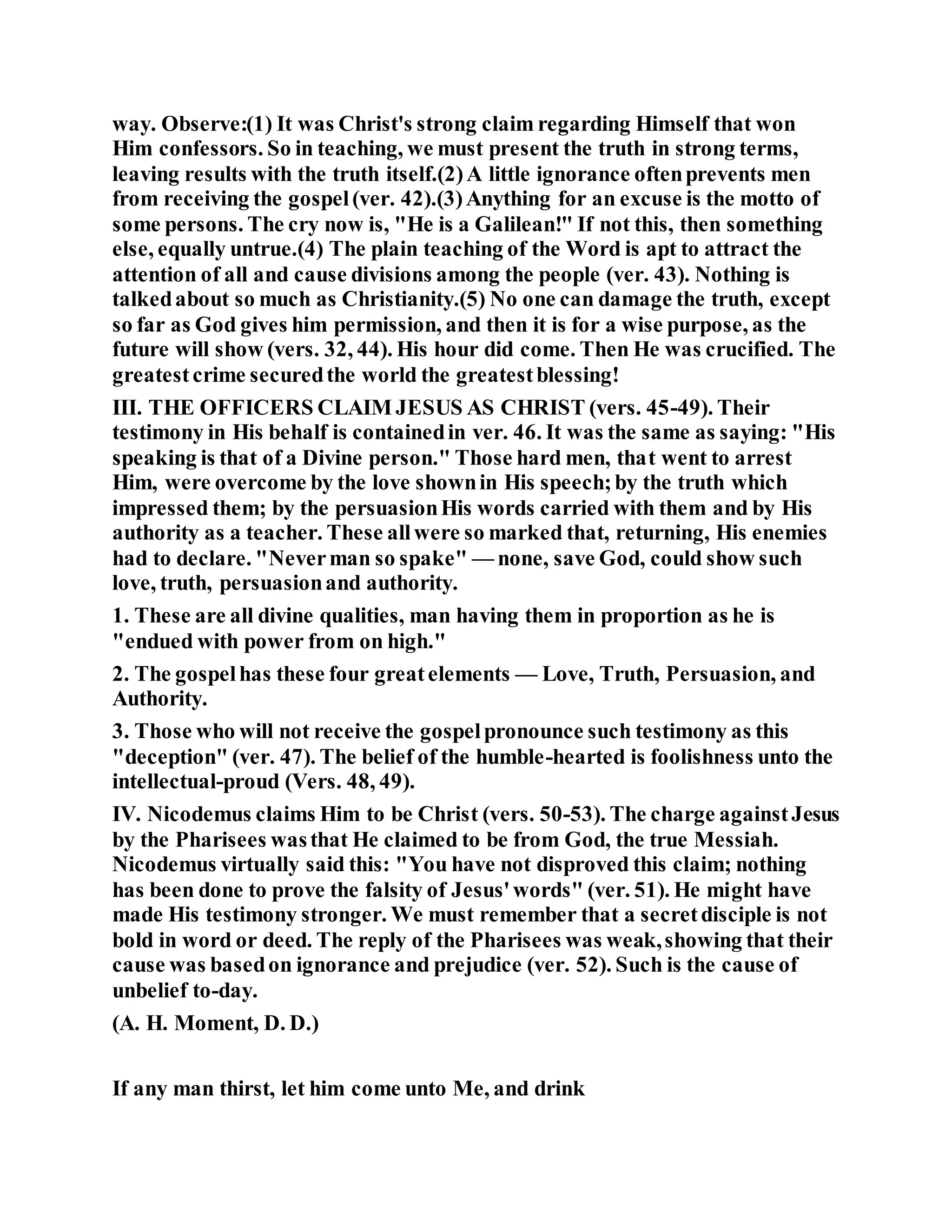 Jesus was eloquent | DOCX